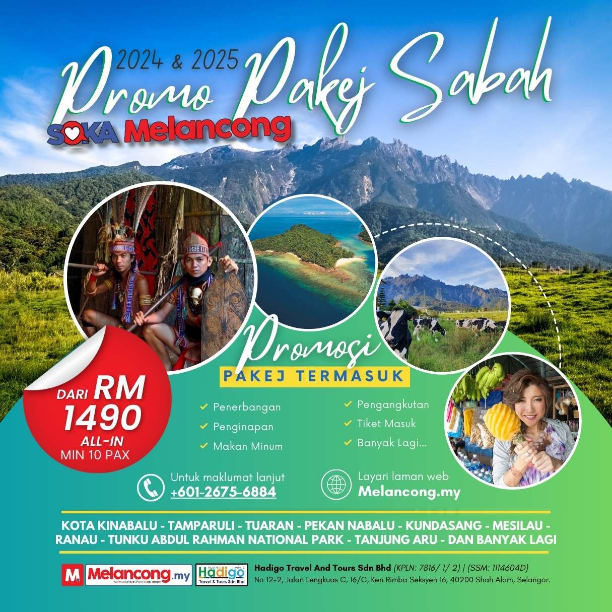 Pakej Kota Kinabalu Kundasang Ranau Popular [2025/26] | Melancong.my